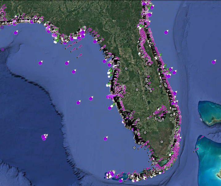 Open All Of Florida's Aids Navigational Buoys And Markers In Google ...